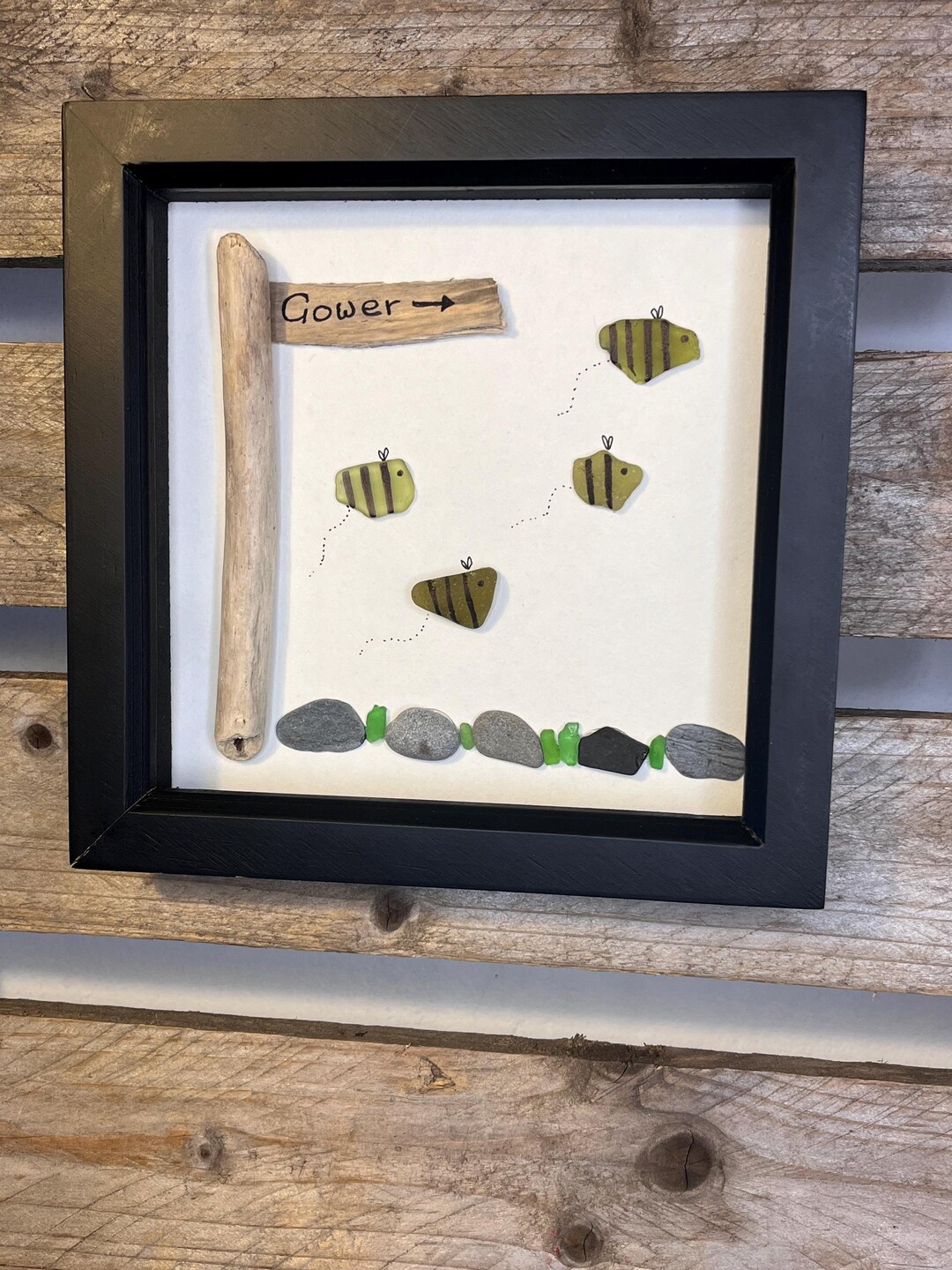Gower Sea Glass Framed Picture Art - Etsy UK