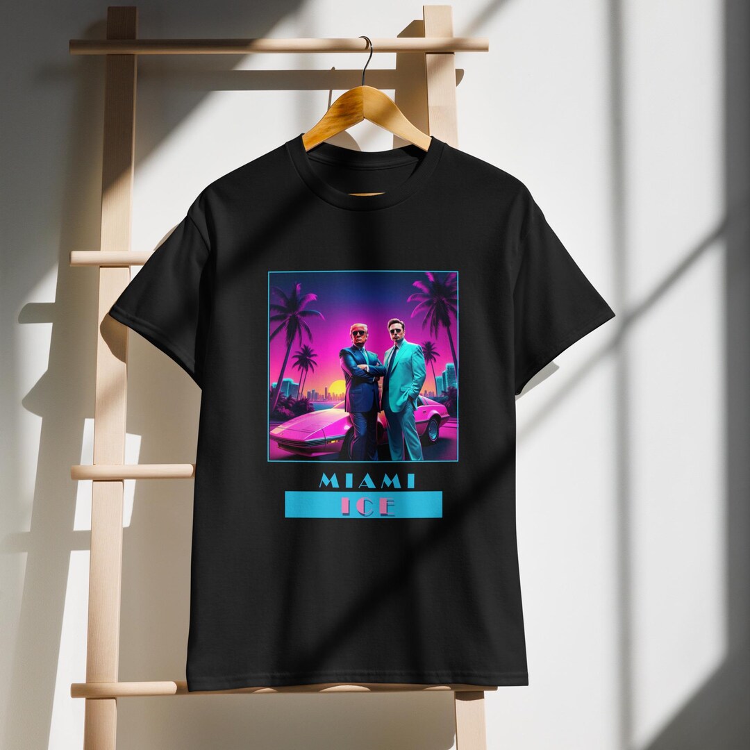 Dryblend® T-shirt, Trump, Musk, Miami Ice T-shirt | Retro 80s Vaporwave ...