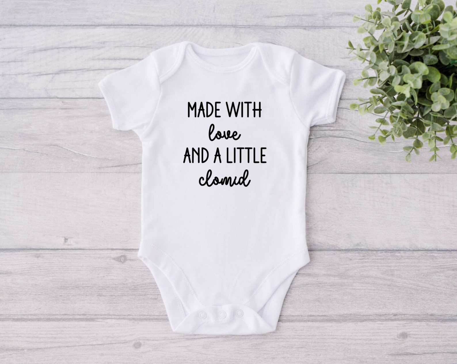 Made With Love and a Little Clomid, Miracle Baby Bodysuit, IVF Baby ...