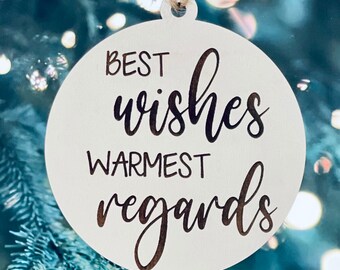 Best Wishes and Warmest Regards Porcelain Ornament Best - Etsy