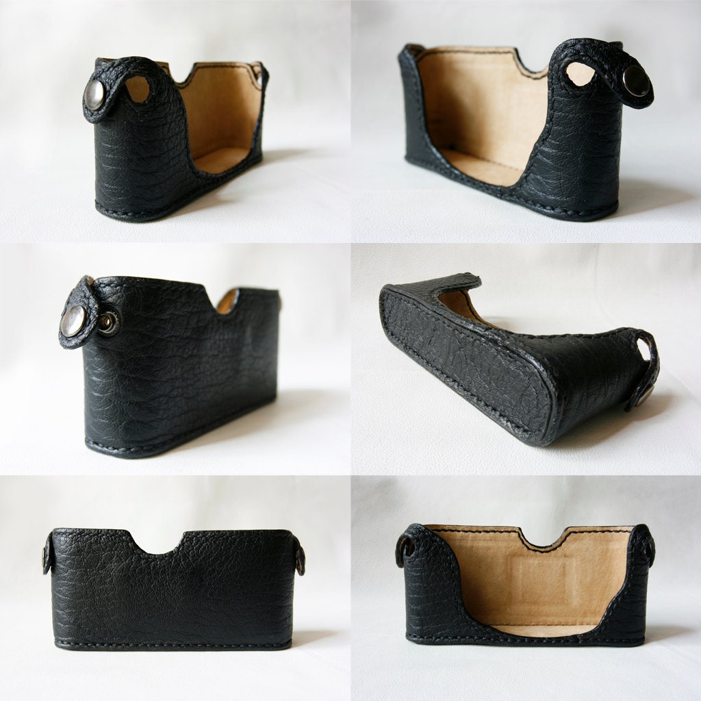 Handmade Black Leather Camera Half Case for FM,FM2,FE,FE2 - Made to ...