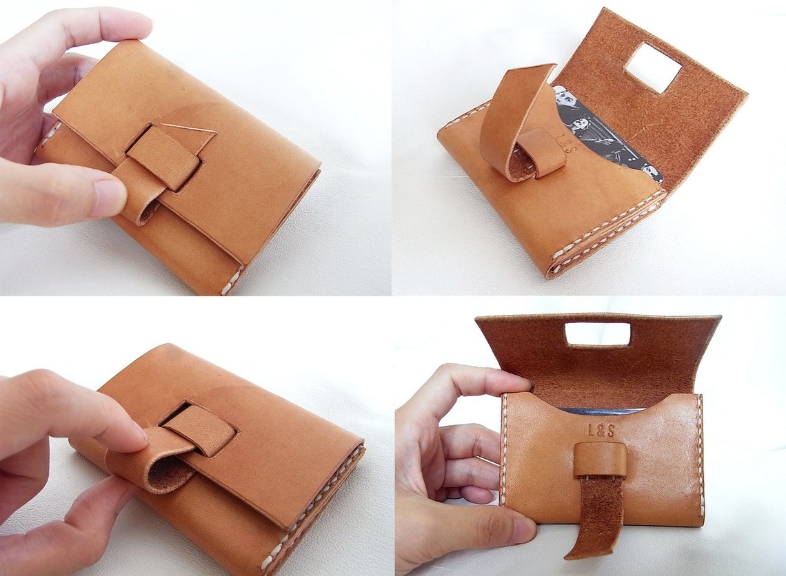 Handmade Leather Card Holder - Made to Order - Etsy