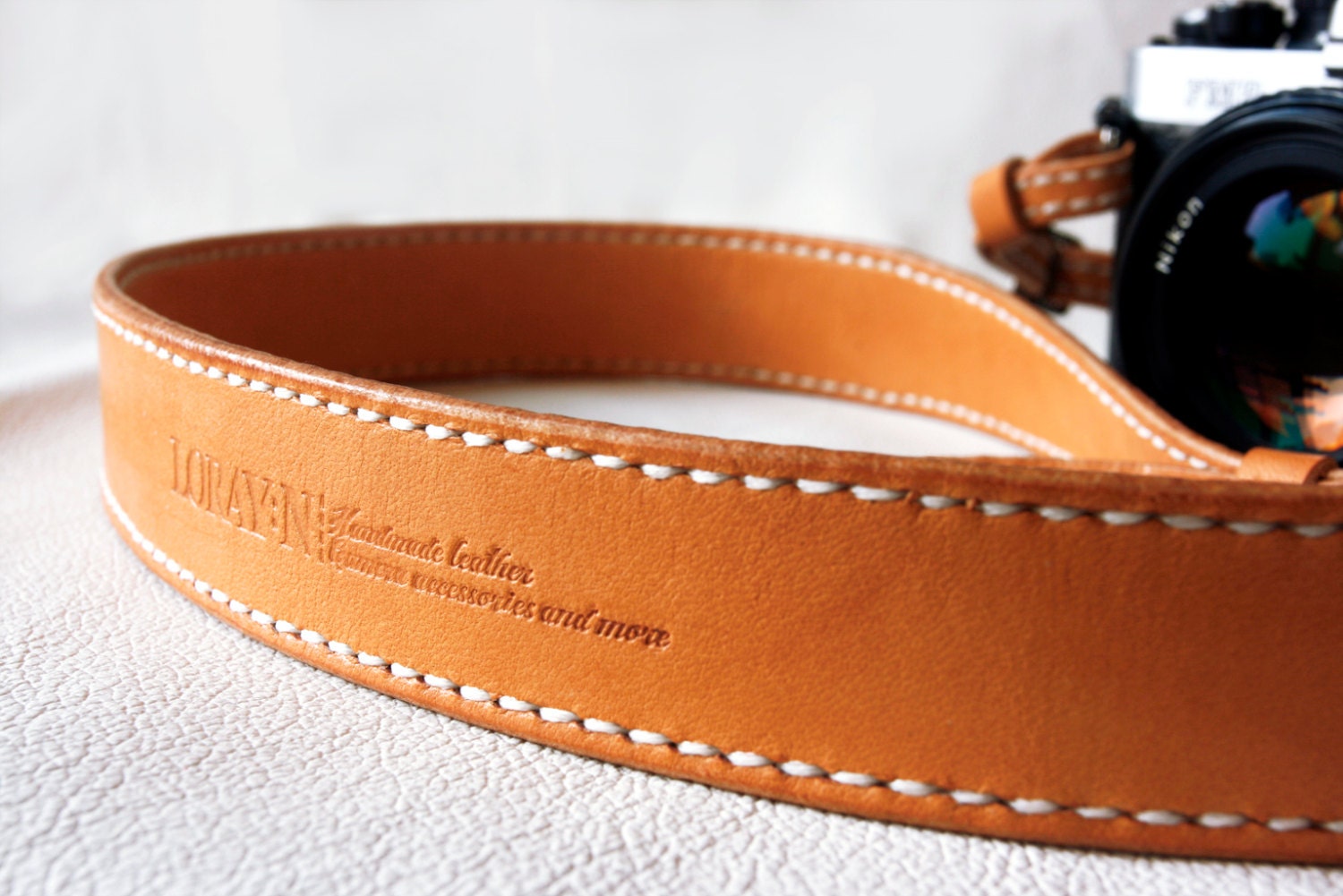Natural Tan Classic Leather Camera Strap Made to Order - Etsy