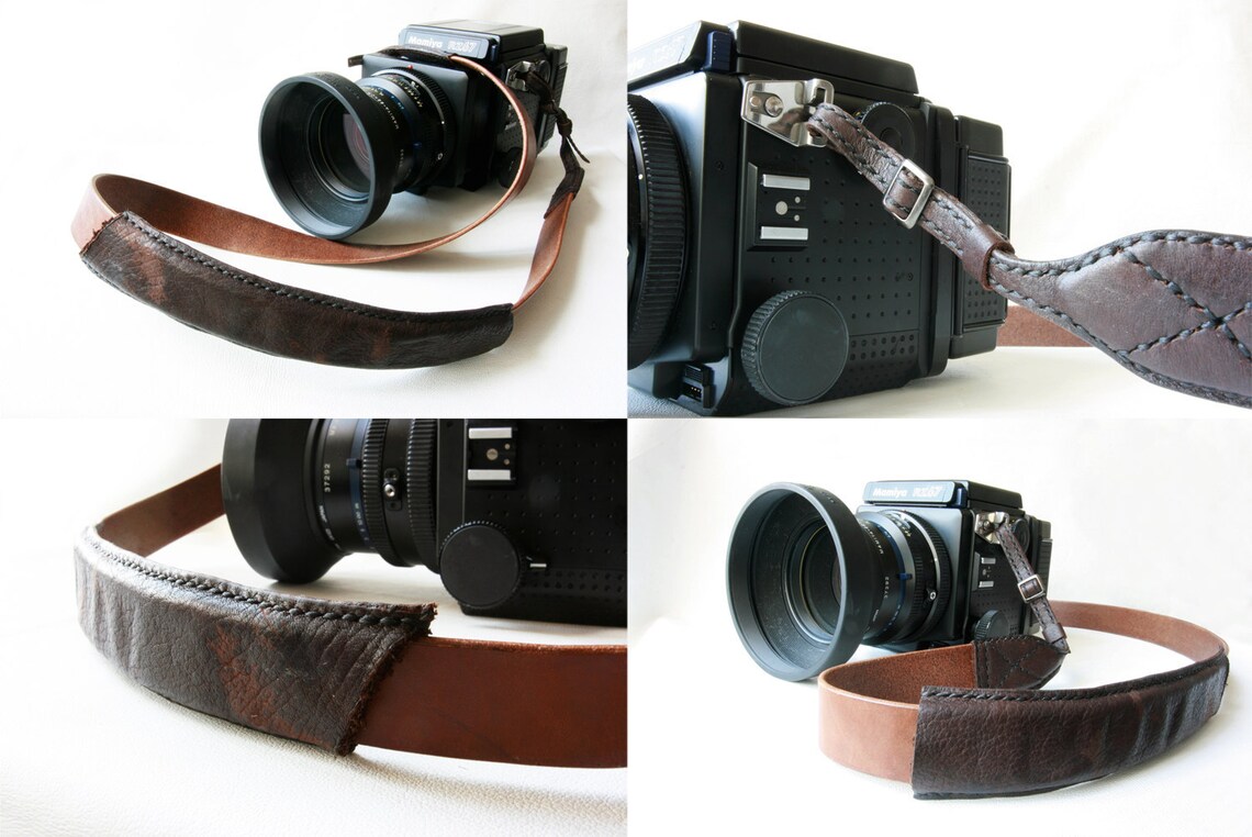 Handmade Leather Camera Strap Wide Version adjustable Length Made to ...