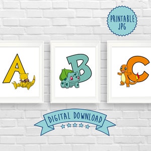 Pokemon Alphabet Separate Letters Printable - Etsy