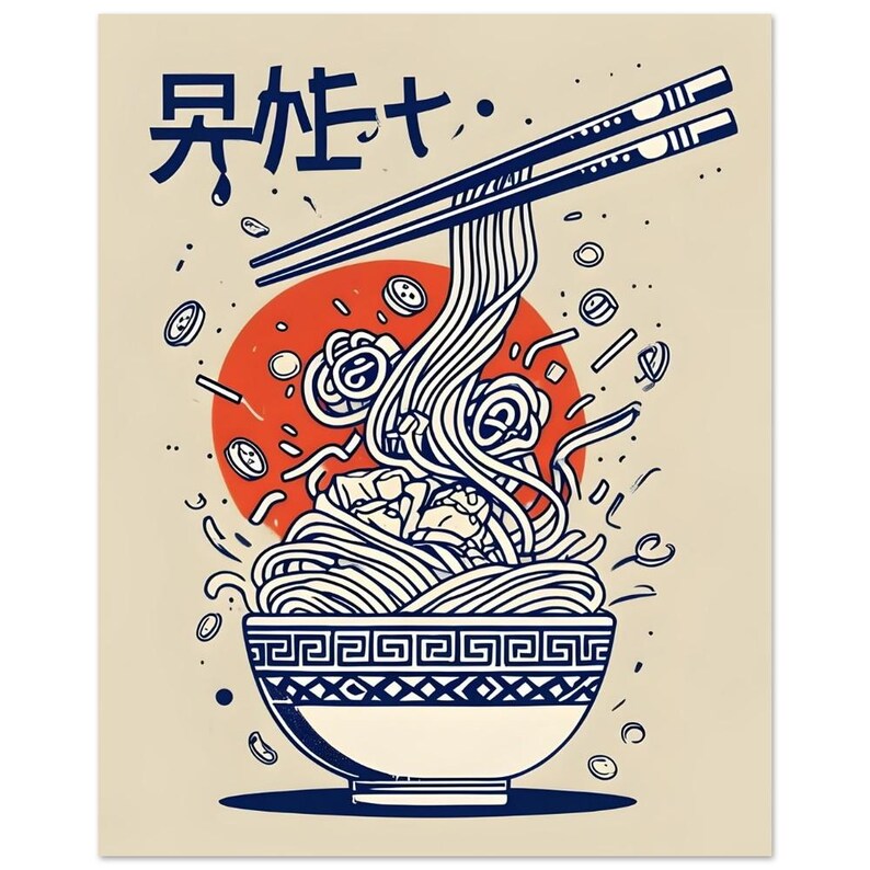 Japanese Ramen Noodle Poster Print - Etsy