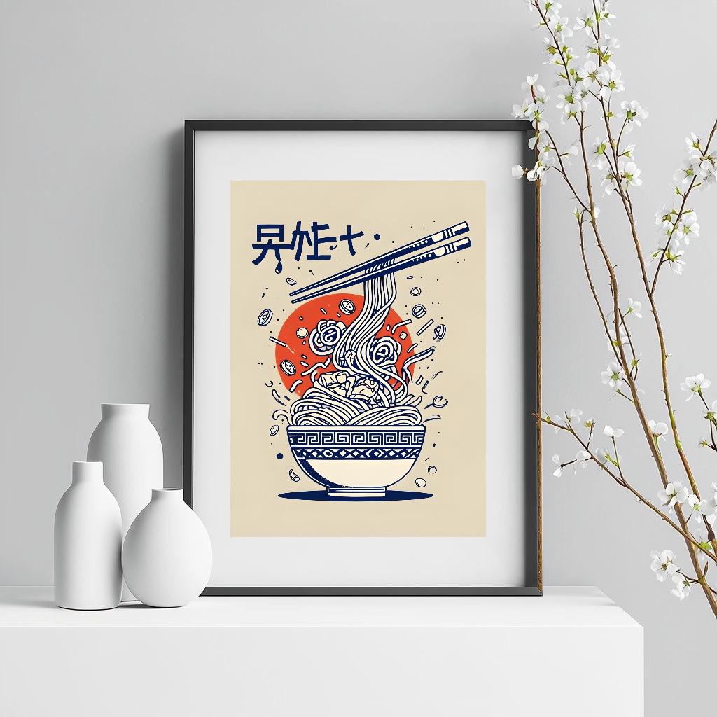 Japanese Ramen Noodle Poster Print - Etsy