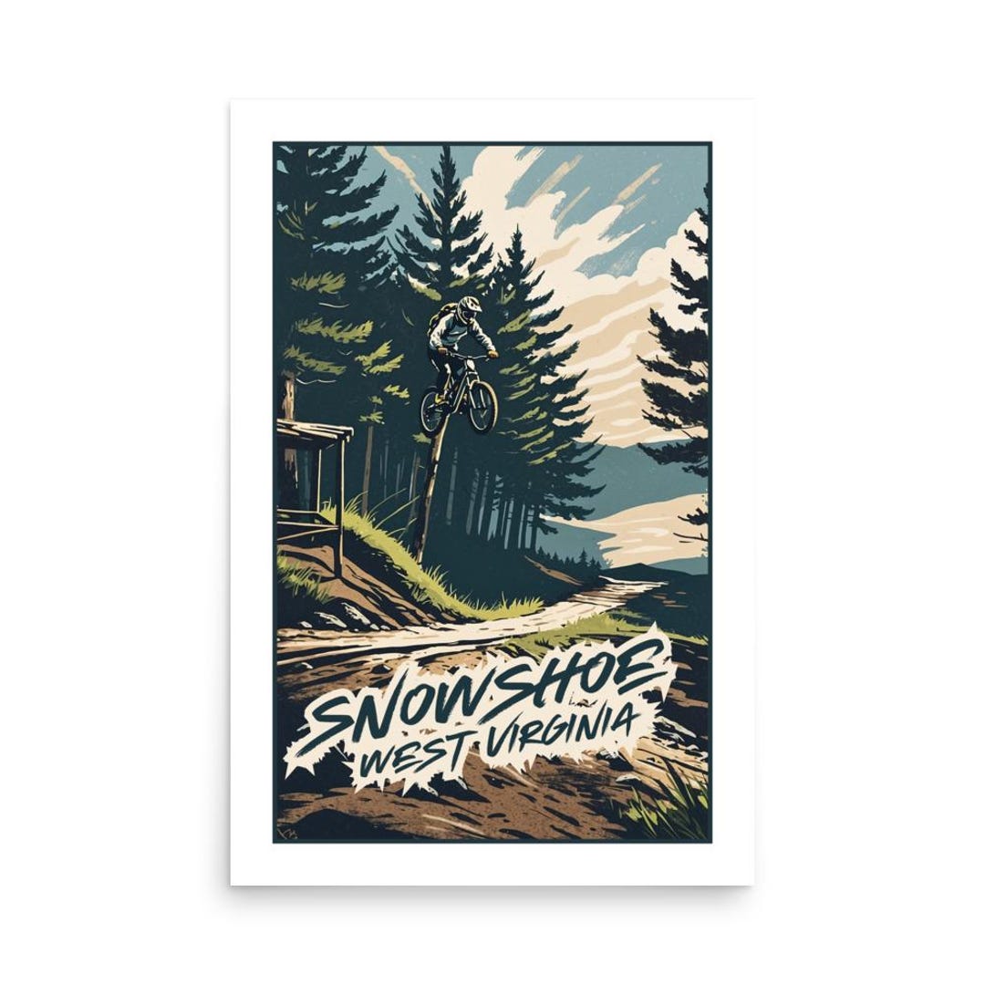 Snowshoe Downhill Mountain Bike Poster Print Wall Art for Outdoor ...