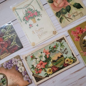 Antique Birthday Postcard Lot, Early 1900s - Etsy
