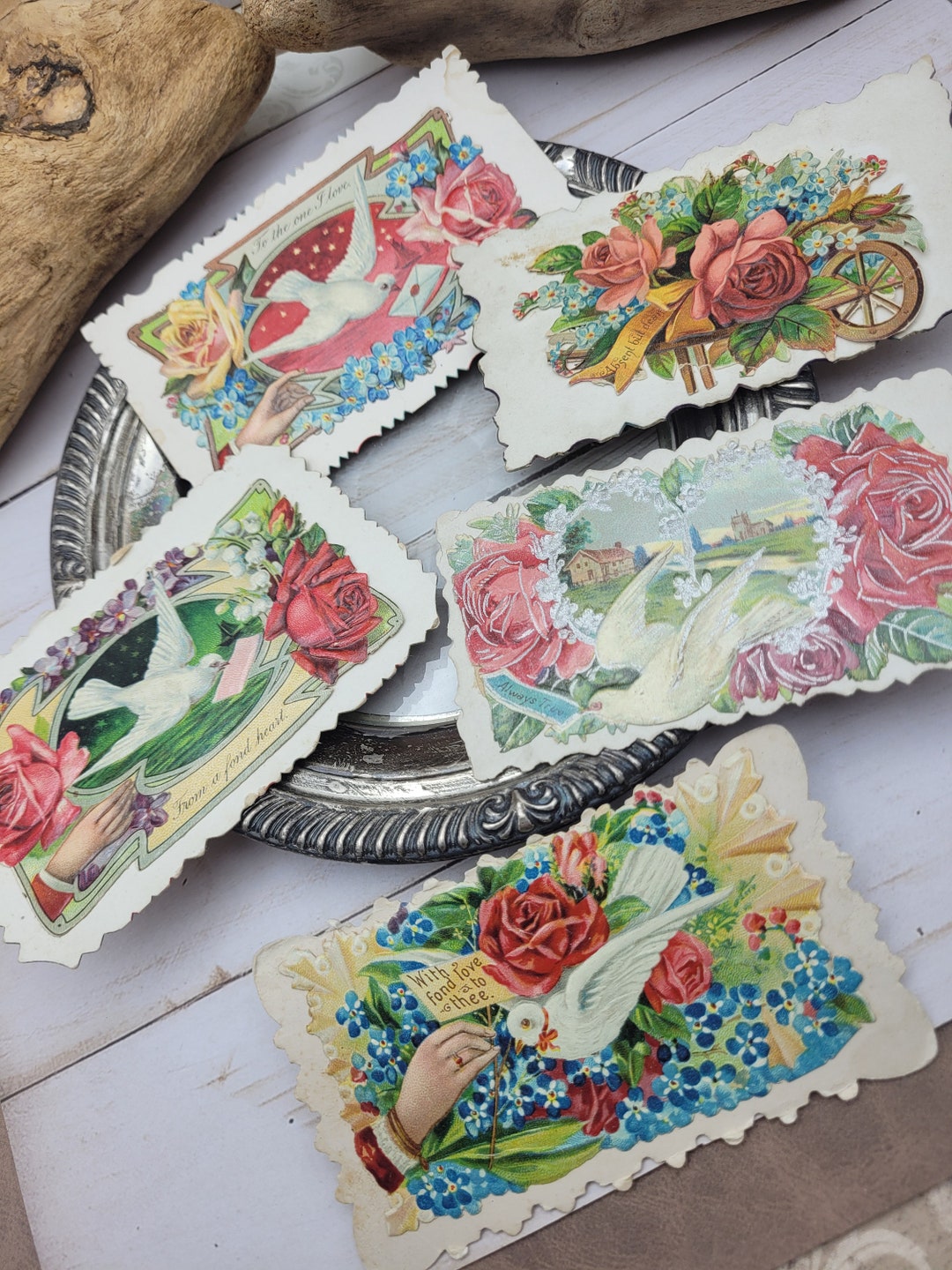 Victorian Calling Cards, 5, Hidden Name, Antique Ephemera, Calling Card ...