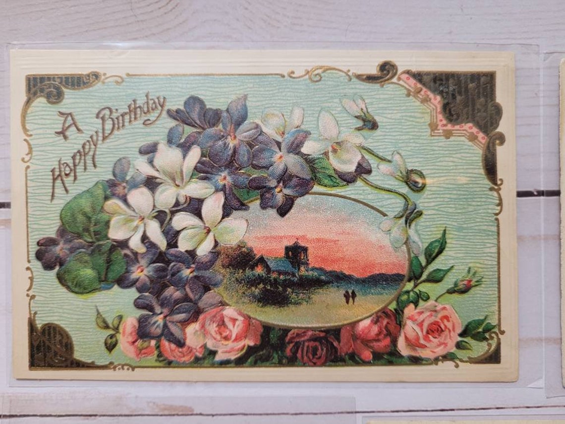 Antique Birthday Postcard Lot Early 1900s - Etsy