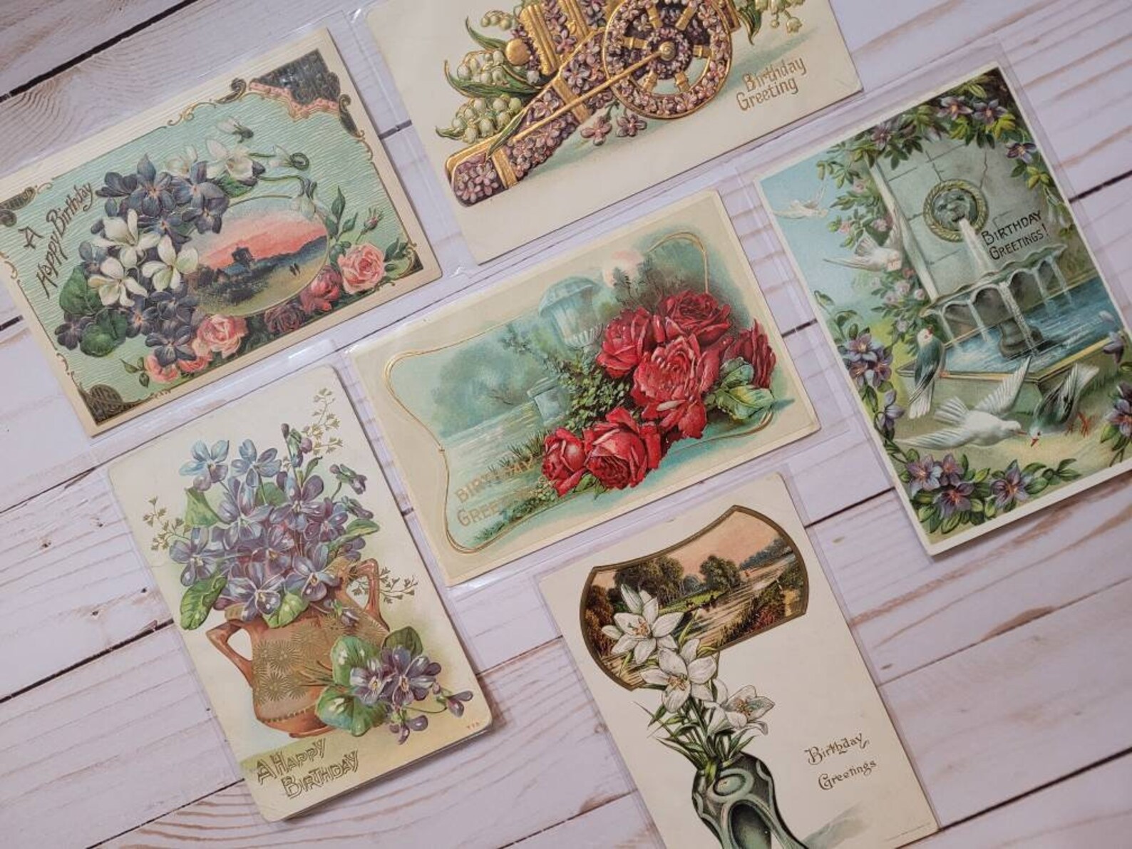 Antique Birthday Postcard Lot Early 1900s - Etsy