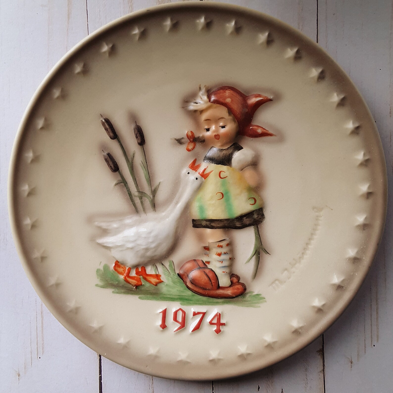 Vintage MJ Hummel Plate 1974 4th Annual Plate - Etsy