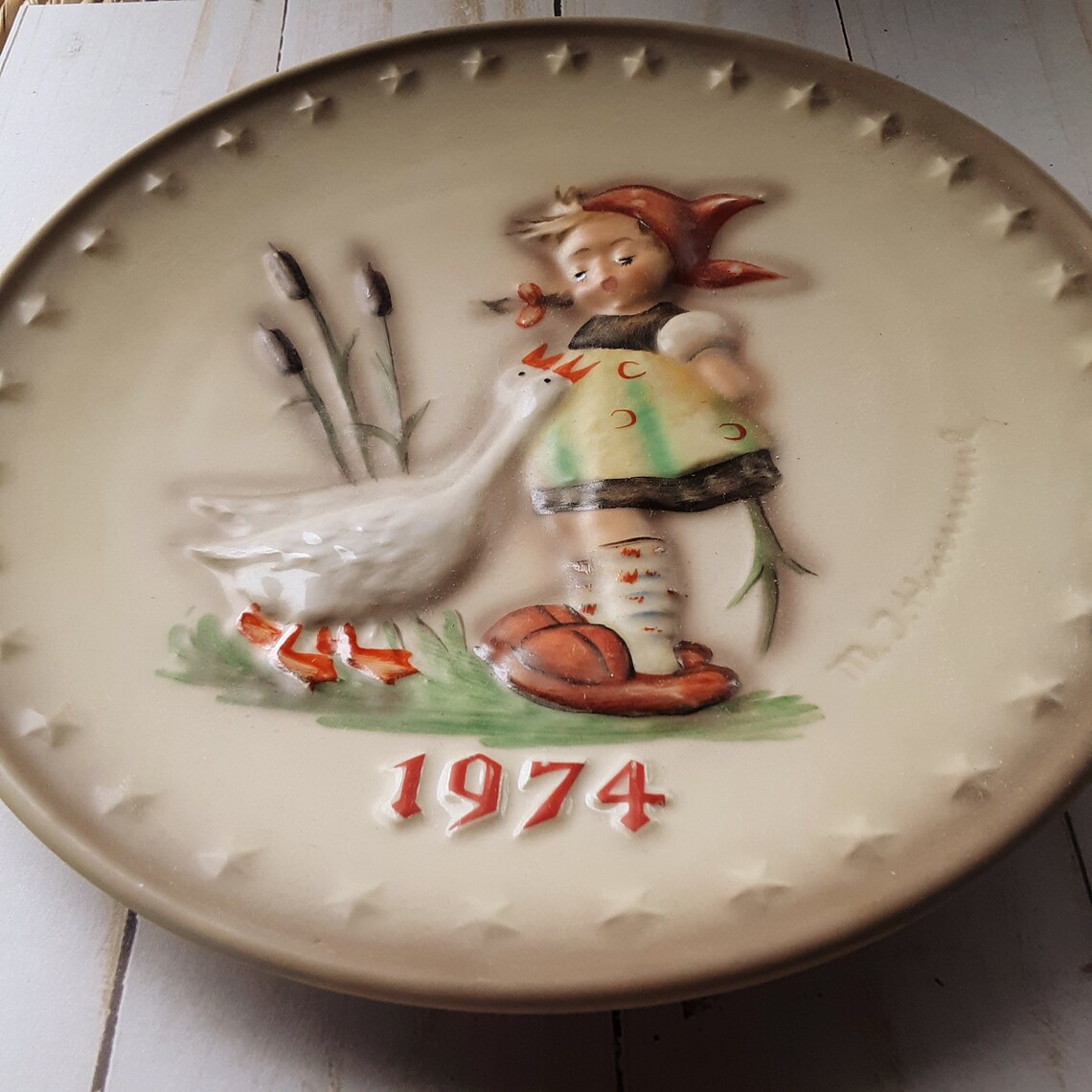 Vintage MJ Hummel Plate 1974 4th Annual Plate - Etsy