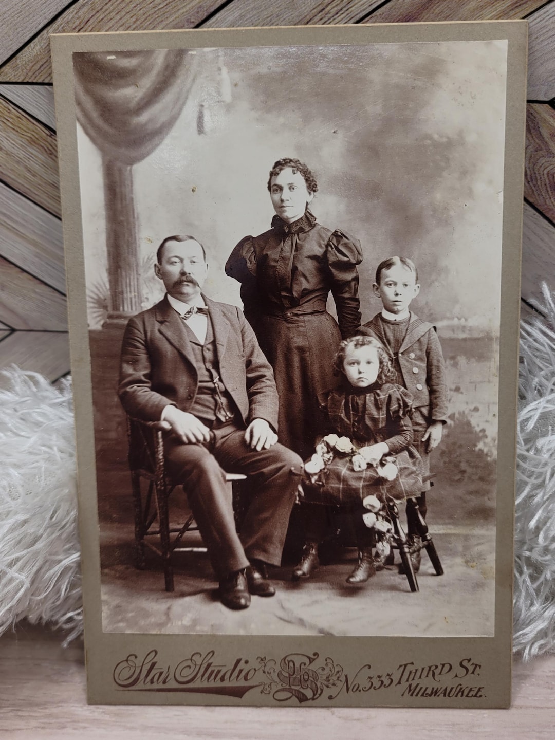Victorian Cabinet Card, Family Portrait, Sepia Photo, Antique Photo ...