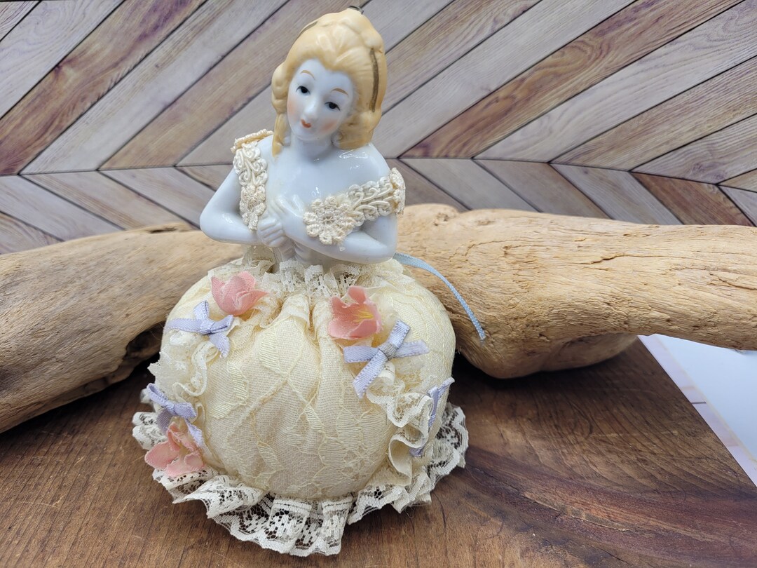 Antique Half Doll Pin Cushion, Porcelain Doll - Etsy