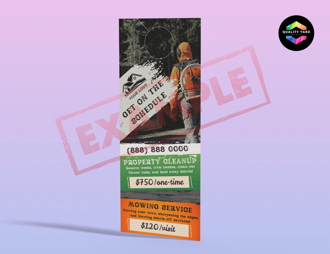 Landscape Maintenance - Instant Quote Door Hanger Template - Etsy