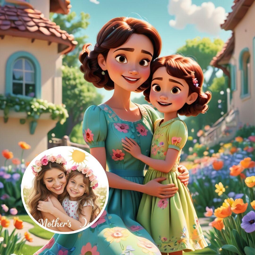 Custom Pixar-inspired Cartoon Portrait, 3D Digital Art Drawing From ...