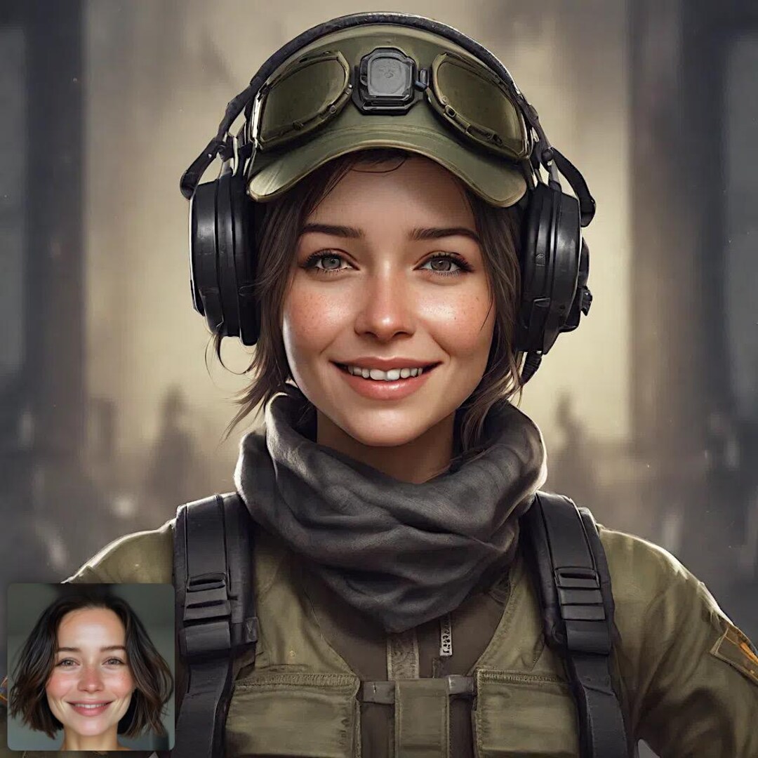 Smiling Tactical Hero Portrait - Custom Digital Avatar - Military ...