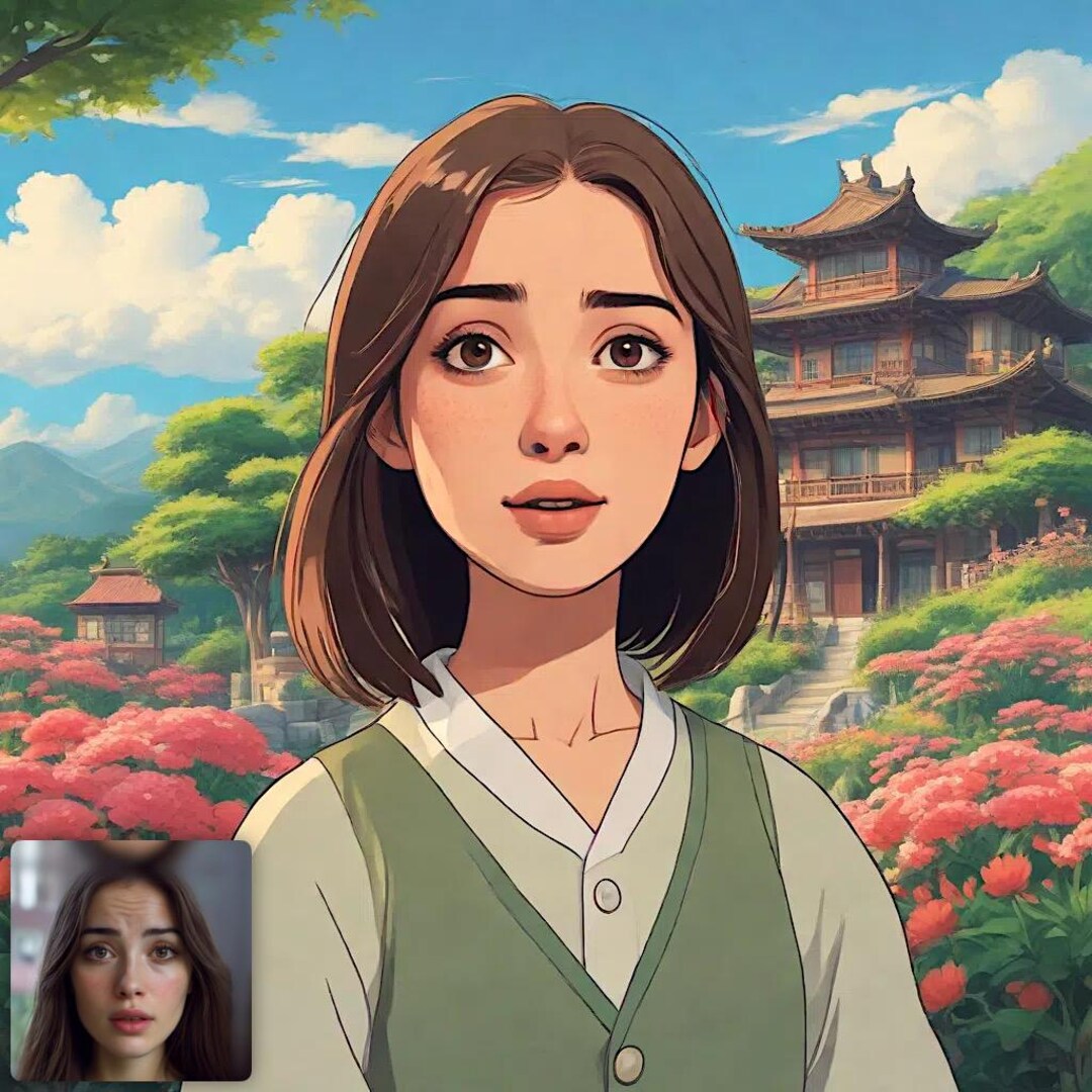 Custom Anime-style Digital Portrait - Personalized Cartoon Art - Unique ...