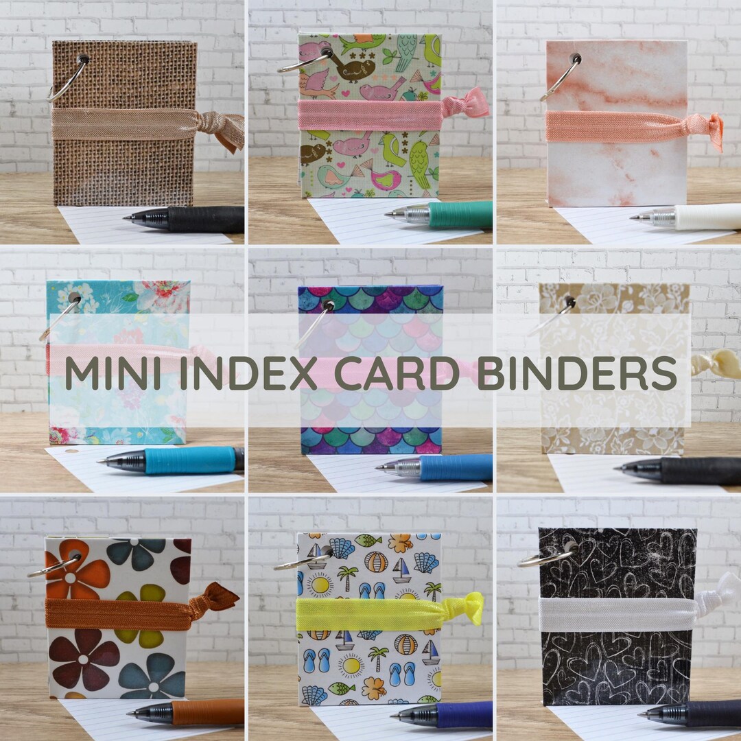 Mini Half Size Index Card Binder, Organize Writer Notes, Flashcards ...