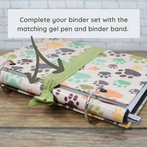 Dog Paw Prints, Index Card Binder, New Puppy Owner Planning Journal ...