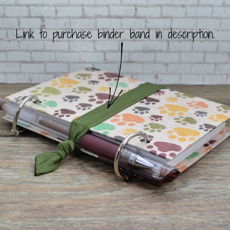 Dog Paw Prints Index Card Binder New Puppy Owner Planning - Etsy