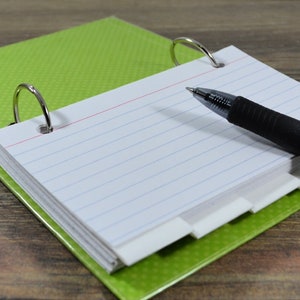 Index Card Binder, Notes Journal, Personal Planner, Recipe Card Box ...