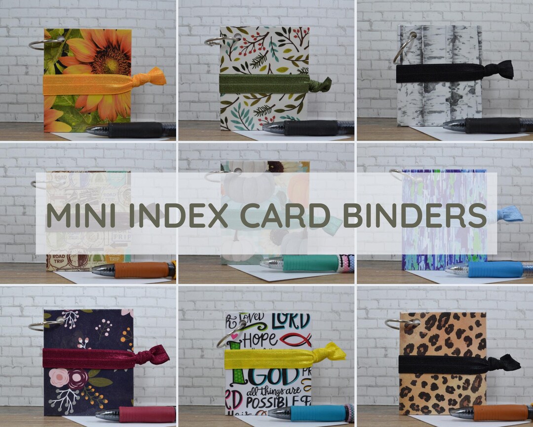 Mini Half Size Index Card Binder, Organize Writers Notes, Flashcards ...