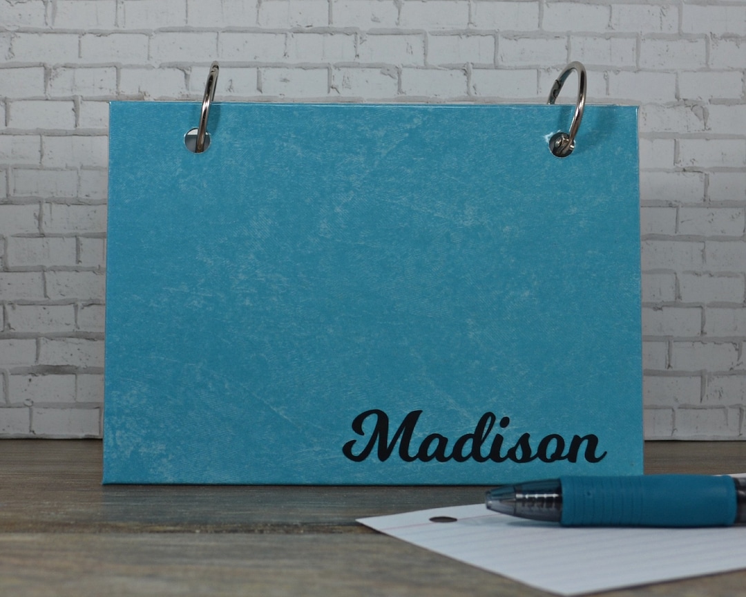 Index Card Binder, Personalized Note Organizer With Tab Dividers - Etsy