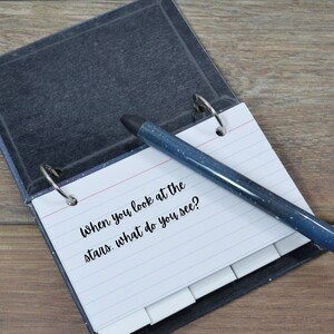 Index Card Binder, Organize Writers Notes, Planner Journal, Cosmic Sky ...