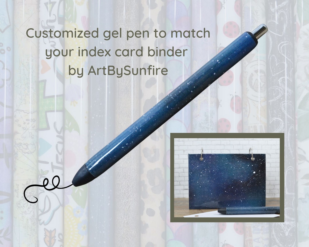 Customized Gel Pen to Match Your Index Card Binder, Cosmic Sky, Medium ...