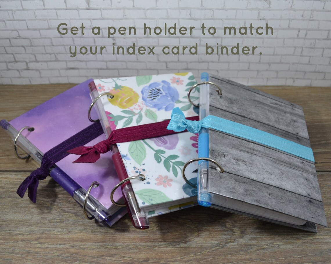 Binder Band Pen Holder for Index Card Binders | Etsy