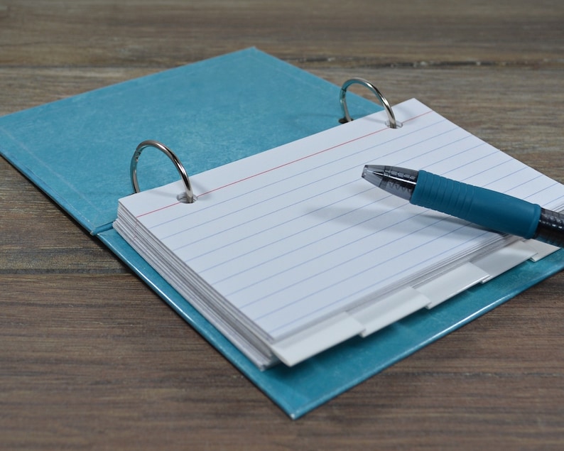 Index Card Binder Personalized Note Organizer With Tab - Etsy