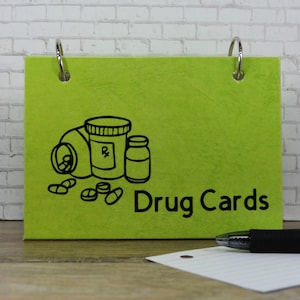 Clinical Nursing Index Card Binder, Drug Cards - Etsy