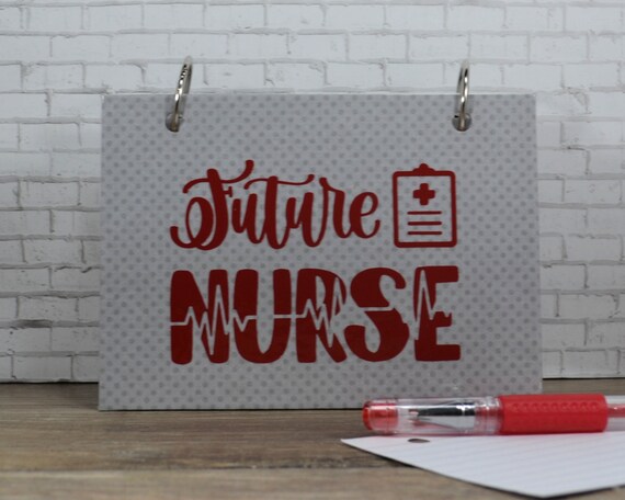 Index Card Binder Future Nurse Class Notes Holder Nursing - Etsy
