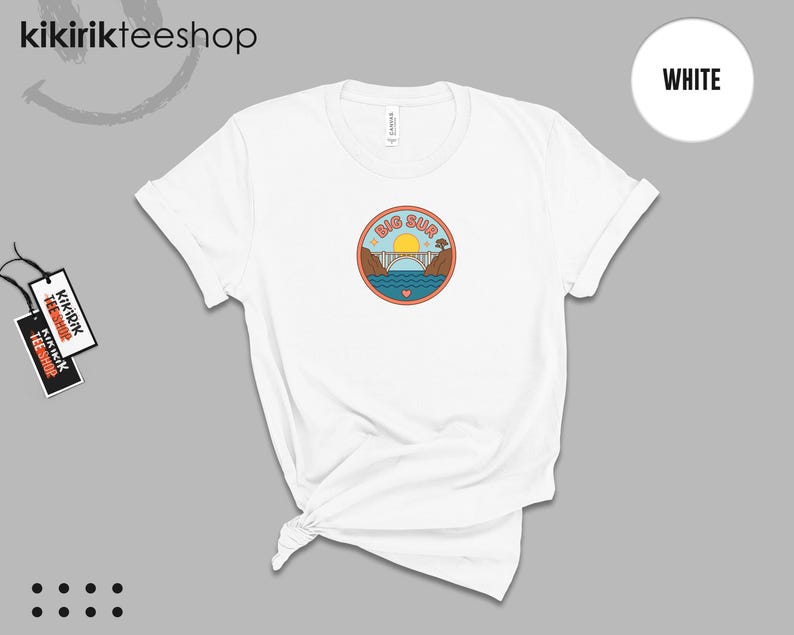 Big Sur California Bixby Bridge Graphic Tee, Pacific Coast Road Trip ...