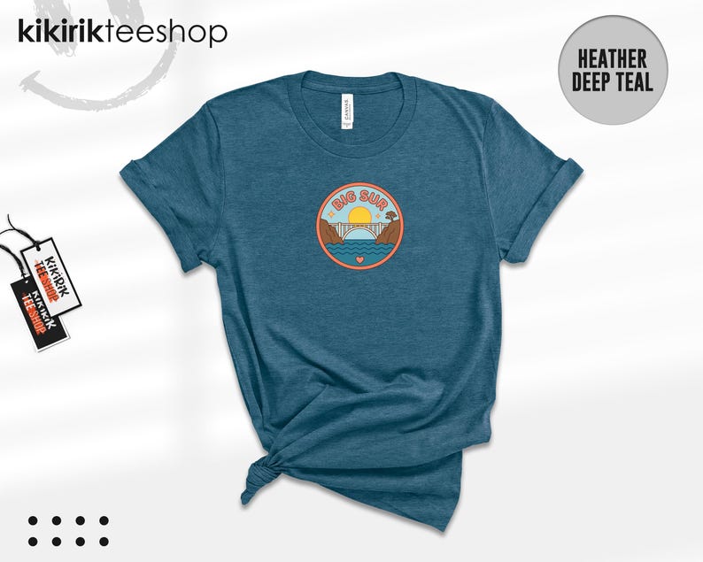 Big Sur California Bixby Bridge Graphic Tee, Pacific Coast Road Trip ...