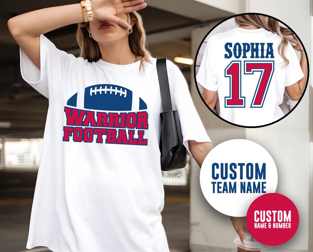 Custom Team Name Football Shirts | Personalized Name & Number Jerseys ...