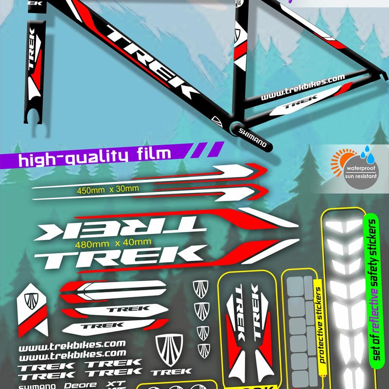 Trek Bike Frame Sticker - Etsy Denmark