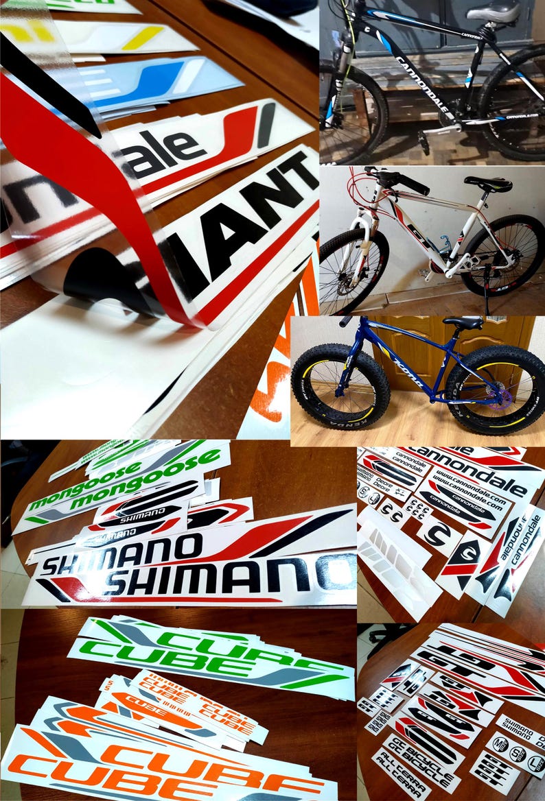 GIANT Bicycle BIG Frame Sticker Set and Fork. High Quality, Waterproof ...