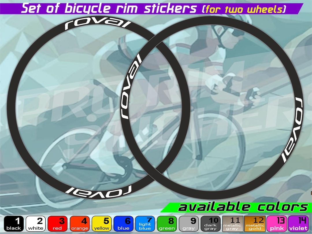 ROVAL Set of Bicycle Rim Stickers. for Rim Heights From 20 to 27mm. for ...