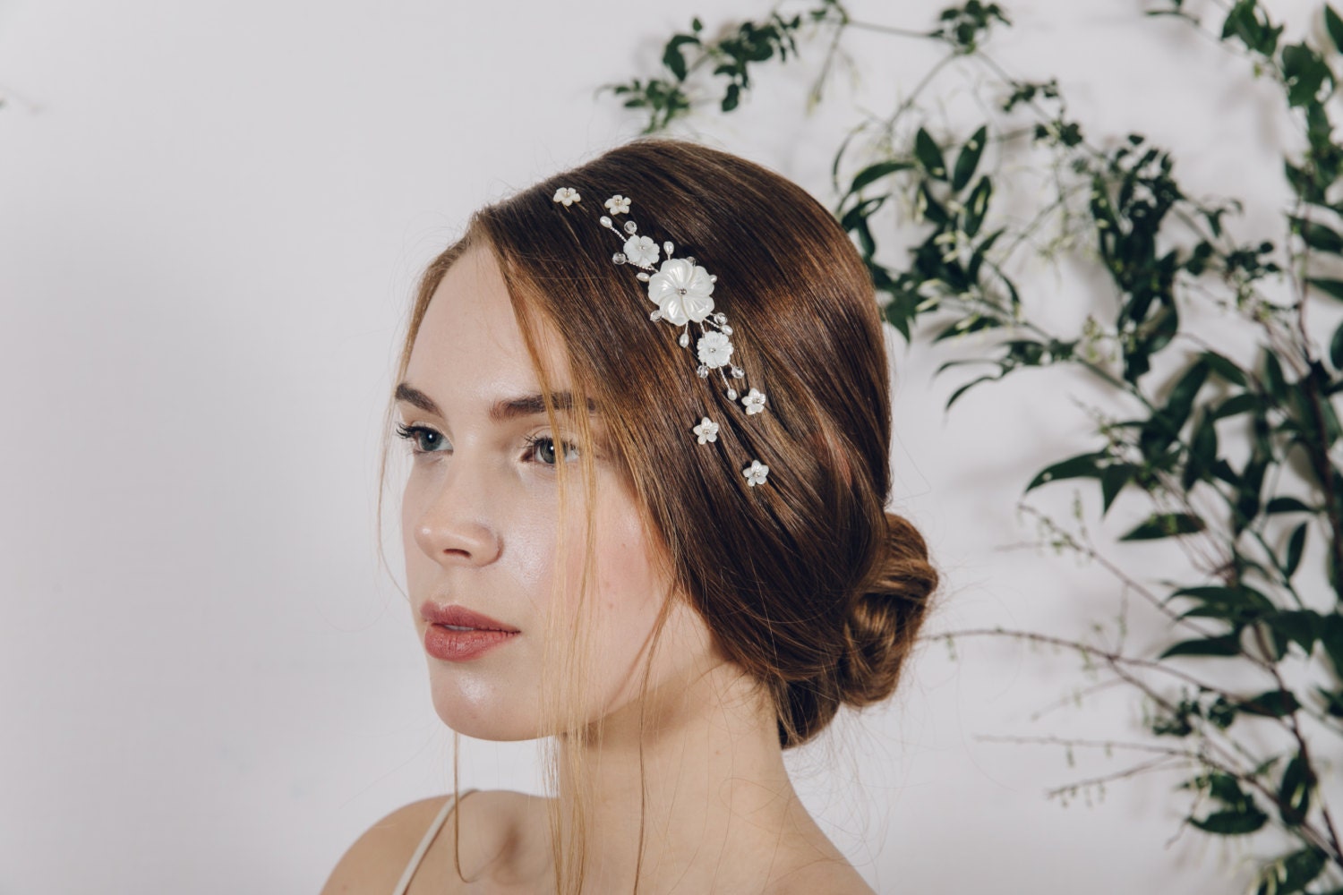 Bridal Flower Hair Pins Set Floral Wedding Plait Hair Pins - Etsy UK