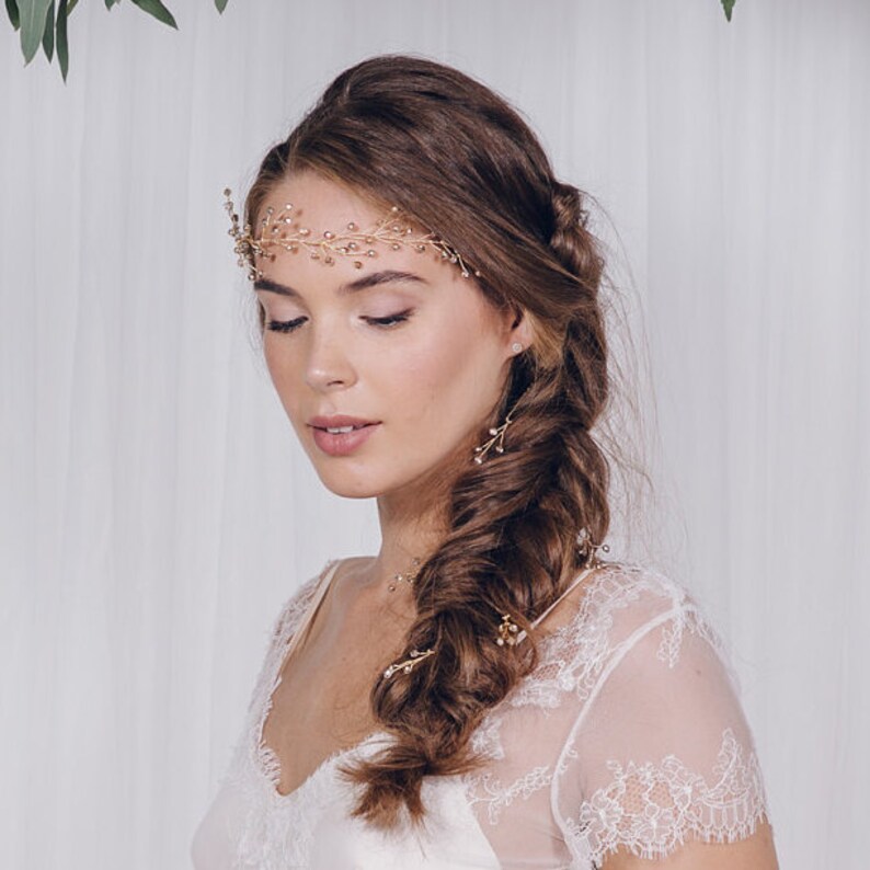 Simple Wedding Plait Hair Pins Small Rustic Bridal Hair Pins - Etsy UK