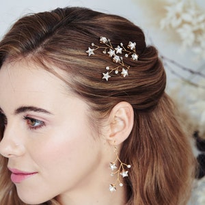 Crystal Star Wedding Hair Pins, Celestial Bridal Hairpiece Set - Etsy