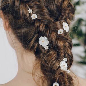 Bridal Flower Hair Pins Set, Floral Wedding Plait Hair Pins, Mother of ...