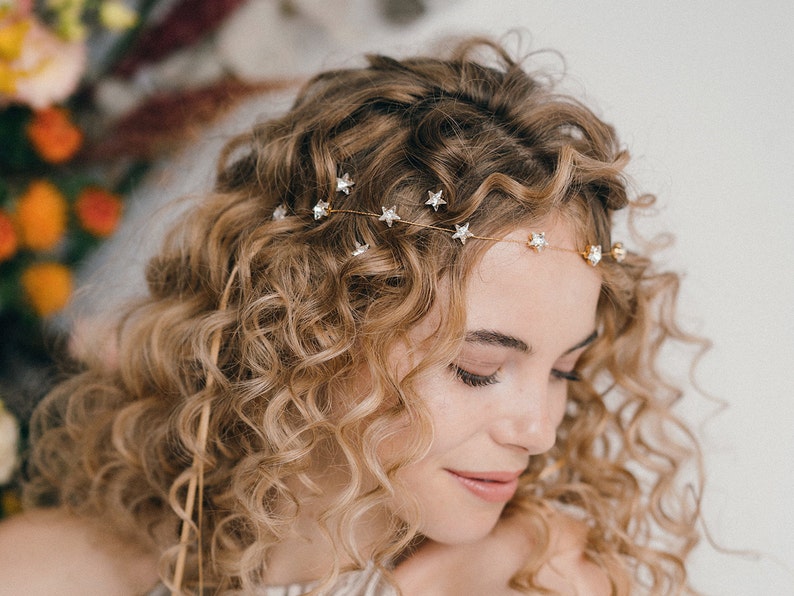 Celestial Swarovski Crystal Star Wedding Hair Vine and Hair | Etsy