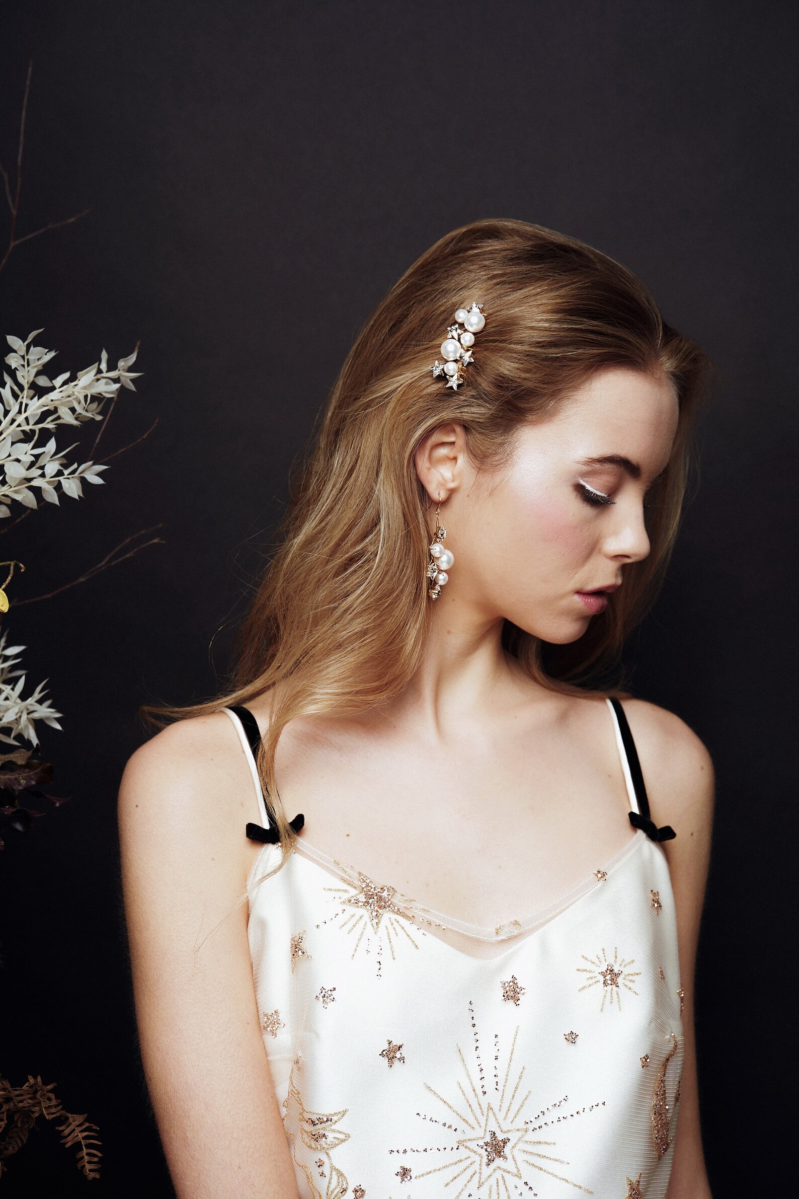 Celestial hair comb and earrings Moon and stars hair comb and | Etsy