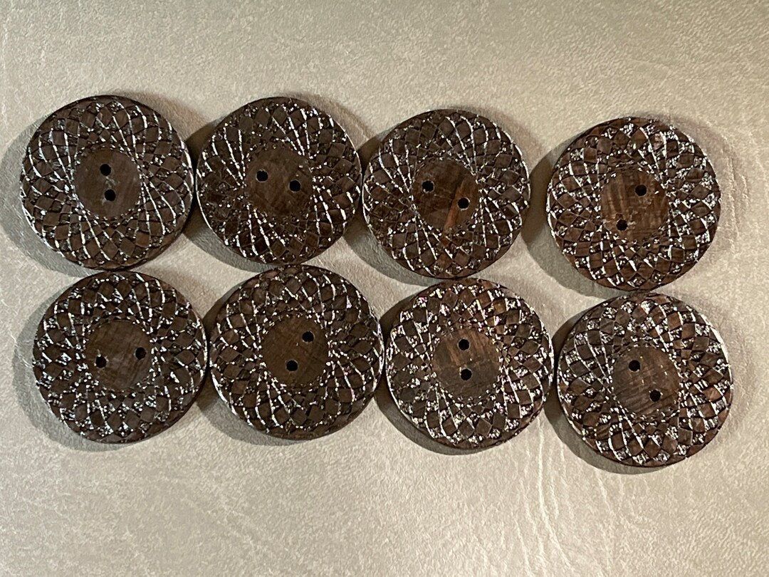 8 Unique Approx 1.8 Inch AFRICAN BLACKWOOD Buttons - Etsy