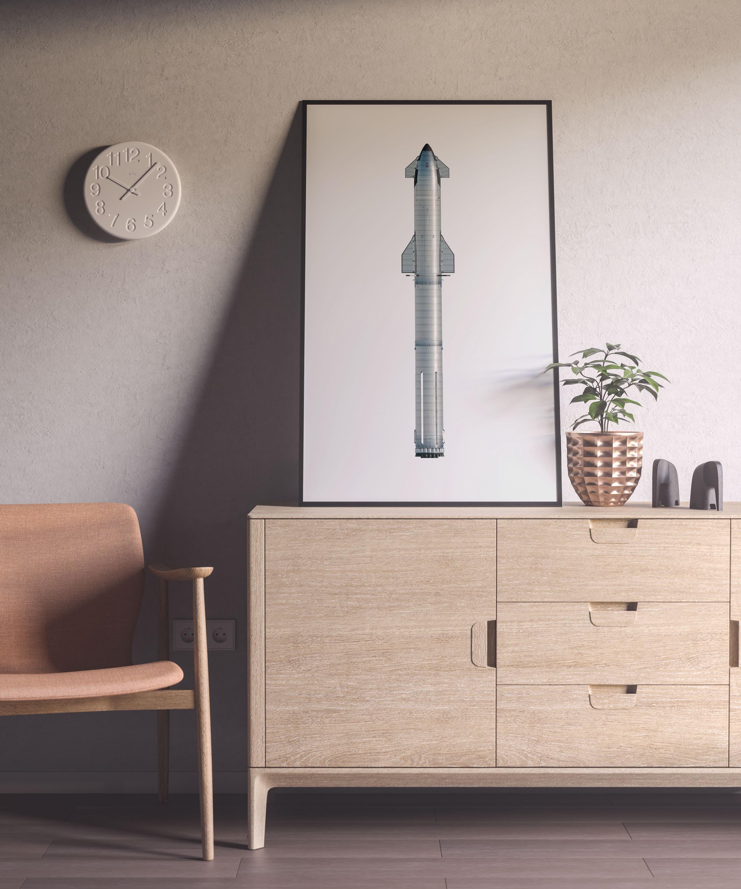 Spacex Starship Rocket Launch Poster Minimalist Rocket Art Print Modern ...